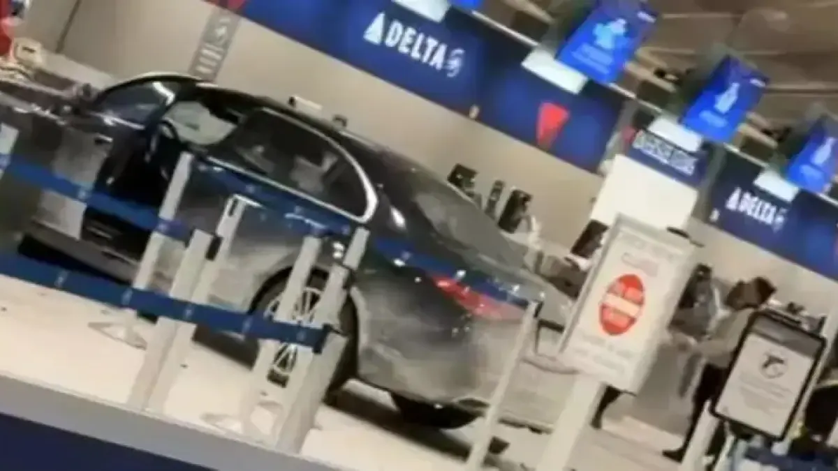 Mercedes Crashes into McNamara Terminal at Detroit Metro Airport ...
